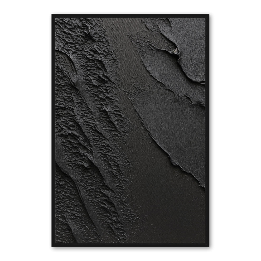 Black Terrain Texture Theme Painting – Minimalist Abstract Style Hand ...